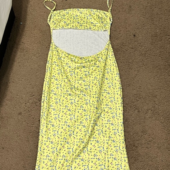 Dresses | Yellow Backless Maxi Body On Dress | Poshmark